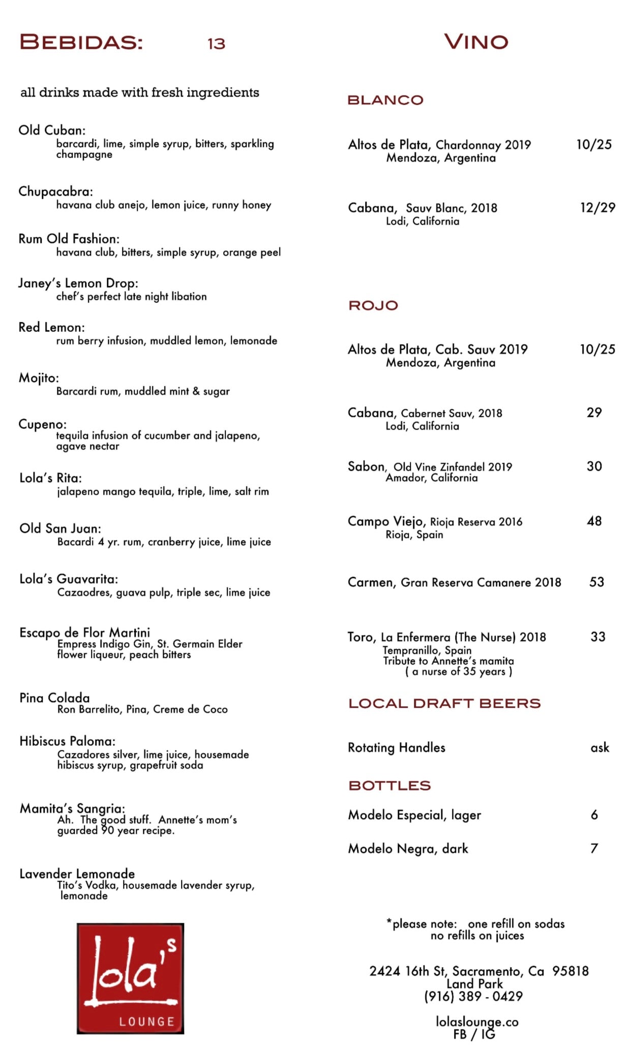 Products – Lola's Lounge